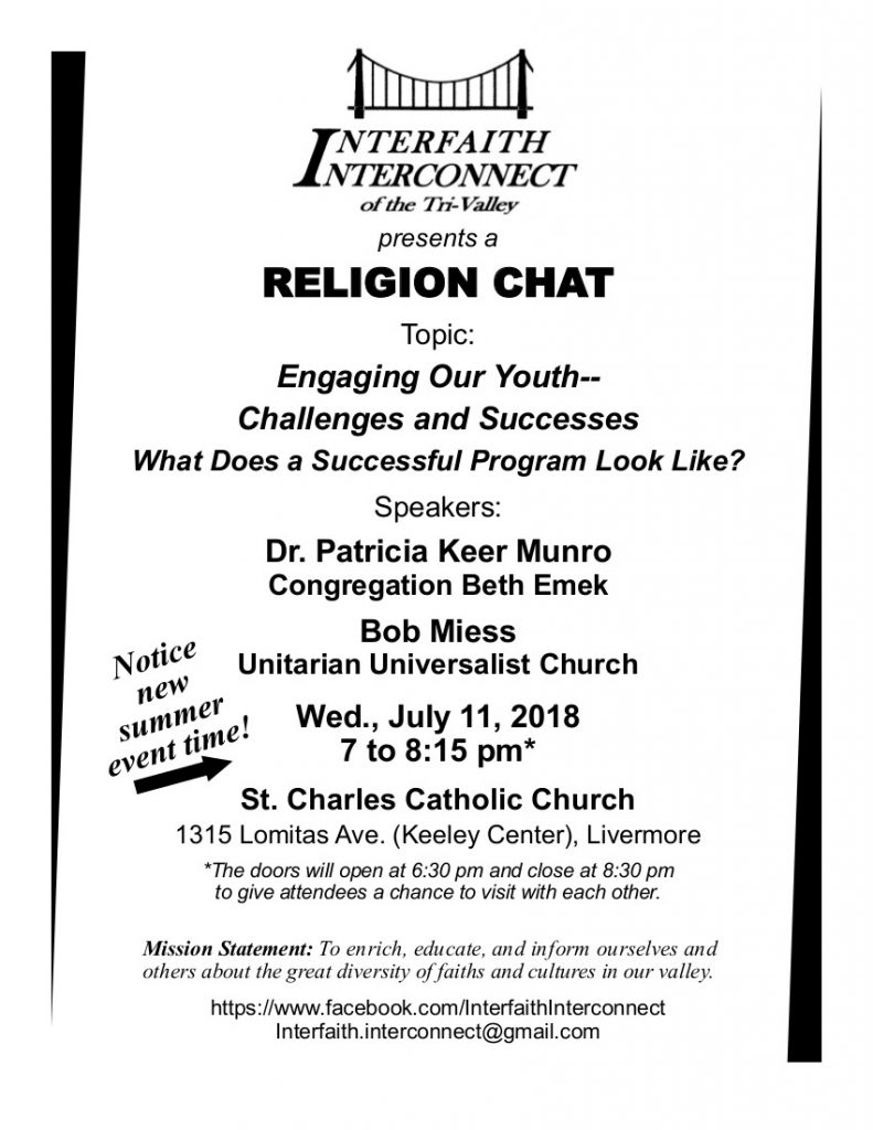 Livermore: Interfaith Interconnect of the Tri-Valley: Religion Chat ...